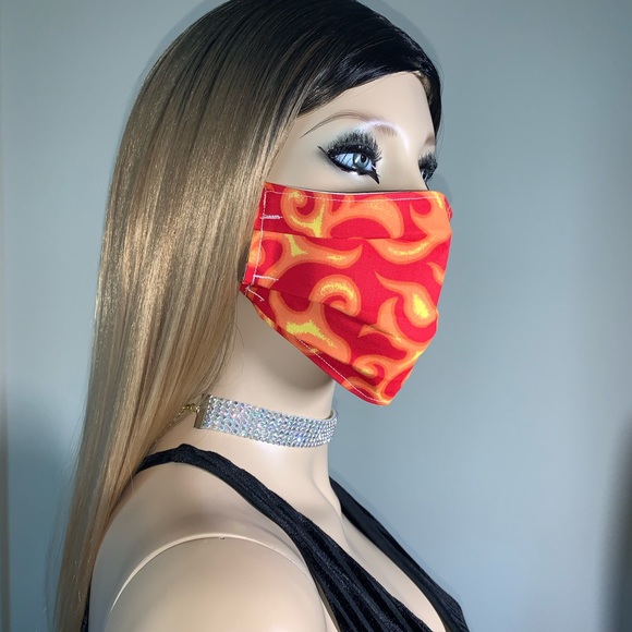 Accessories | Dust Mask Face Mask Womens Fire Flames | Poshmark